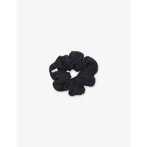 Hunza G Giant Seersucker Stretch-woven Scrunchie - Black
