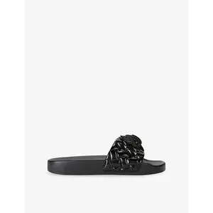 Kurt Geiger Meena Eagle Faux-leather Sliders - Black