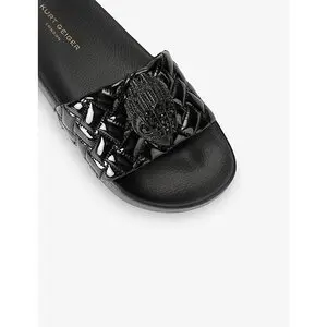 Kurt Geiger Meena Eagle Faux-leather Sliders