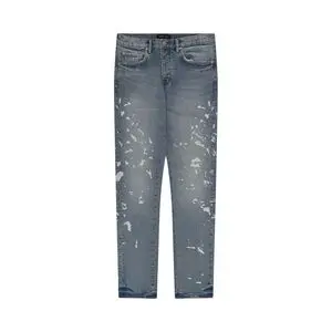 PURPLE BRAND Manganese Paint Emb Straight Jeans 'mid Indigo - Blue