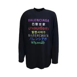 Balenciaga Languages Long-sleeve T-shirt /multicolor