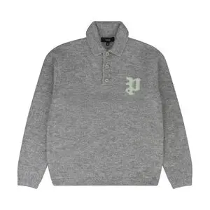 PURPLE BRAND Relaxed Polo Sweater