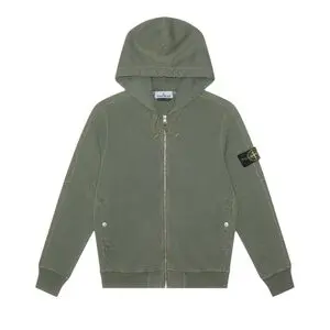Stone Island Garment Dyed Hoodie 'musk - Green