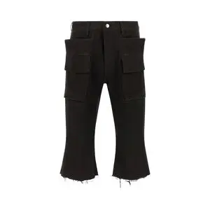 Rick Owens Denim Cargo Bolan Cutoff Pants