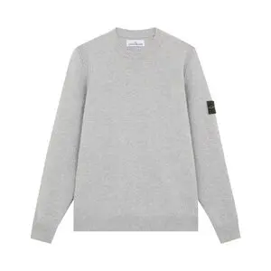 Stone Island Lambs Wool Crewneck 'melange - Grey