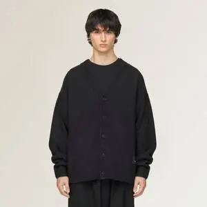 Adidas Y-3 Chito Graphic Knitted Cardigan - Black