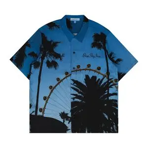 PURPLE BRAND X Blue Sky Shirt 'all Over Print - Multicolor