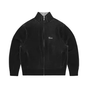 CORTEIZ 2 Tone Ribbed Knit Zip Up - Black