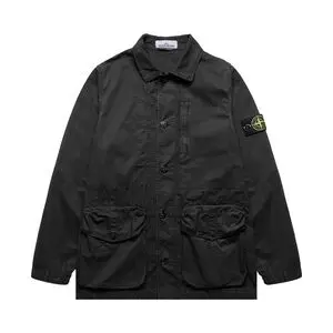 Stone Island Logo Patch Button Fastening Jacket