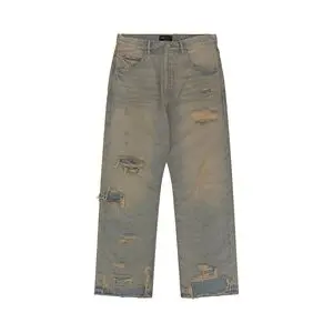 PURPLE BRAND Verditer Destroyed 'light Indigo