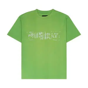PURPLE BRAND Fluorescent Textured Glitch T-shirt