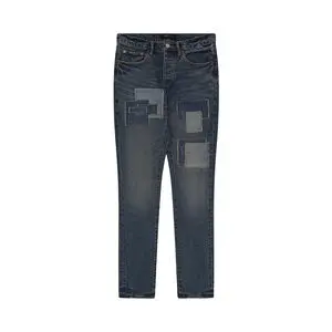 PURPLE BRAND Vintage Square Patch Repair Jeans 'dark Indigo - Blue