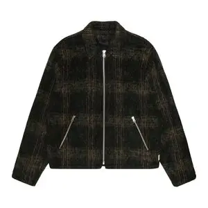 StÜssy Mohair Club Jacket 'olive Plaid