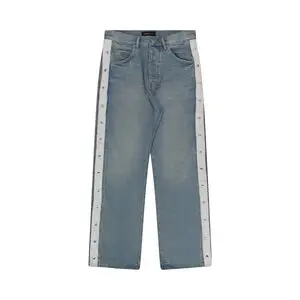 PURPLE BRAND Tearaway Side Snaps Jeans 'light Indigo - Blue