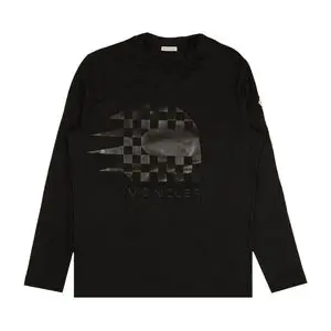 Moncler Check Logo Long-sleeve T-shirt