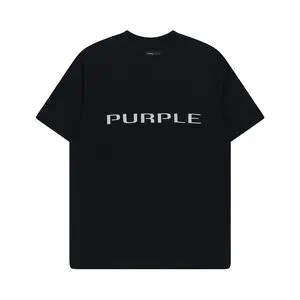PURPLE BRAND Textured Jersey Short-sleeve Tee - Black