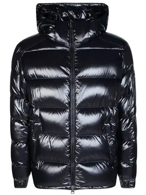 Herno Shiny Effect Down Jacket With Hood - Black