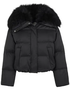 YVES SALOMON Short Down Jacket In Waterproof Technical Fabric