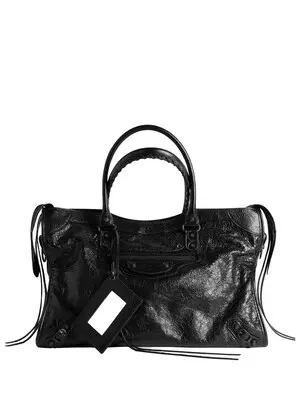 Balenciaga Le City Large Leather Bag Arena - Black