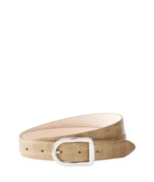 DEHANCHE Mija Embossed Leather Belt - Brown