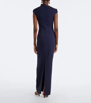 Solace London Arion Asymmetric Crêpe Cocktail Dress - Blue
