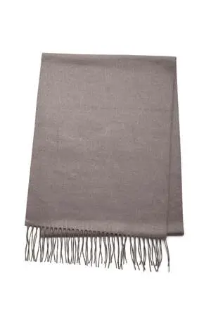 Gabriela Hearst Blaine Fringe Scarf In Brushed Silk Cashmere M - Walnut