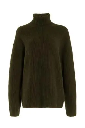 Gabriela Hearst Wigman Knit Turtleneck Sweater In Cashmere - Olive