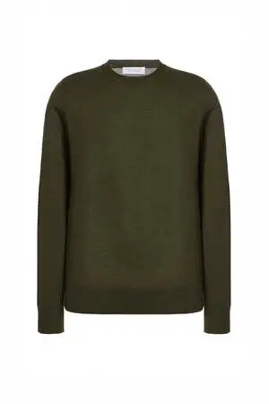 Gabriela Hearst Palco Knit Sweater In Merino Wool - Olive