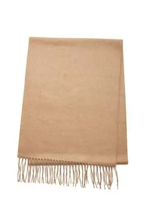 Gabriela Hearst Blaine Fringe Scarf In Brushed Silk Cashmere M - Camel