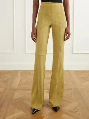 Stouls Gégé Suede Flared Pants - Yellow