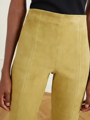 Stouls Gégé Suede Flared Pants - Yellow