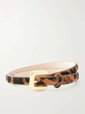 DEHANCHE Mara Leopard-print Calf Hair Belt - Leopard Print