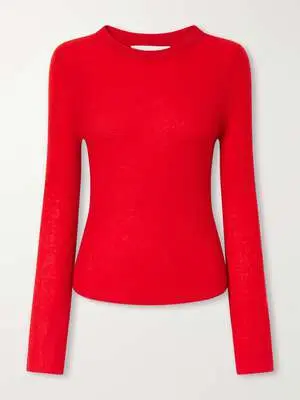 Citizens Of Humanity Alessia Ribbed Wool And Cashmere-blend Sweater - Red