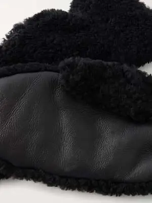 YVES SALOMON Shearling Leather-trimmed Gloves