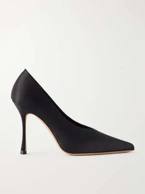 JUDE Kiss 105 Satin Pumps - Black