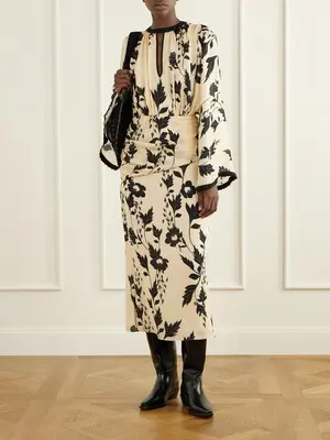 Johanna Ortiz Floral-print Silk-georgette Maxi Dress