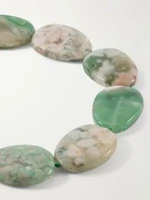 Completedworks Time Will Say Nothing But "i Told You So" Beaded Silver-plated, Calcite And Agate Necklace