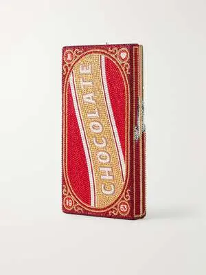 Judith Leiber Milk Chocolate Crystal-embellished Clutch