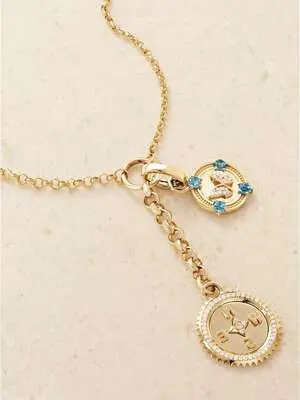 FOUNDRAE Internal Compass Reverie18-karat Topaz And Diamond Pendant Necklace - Gold