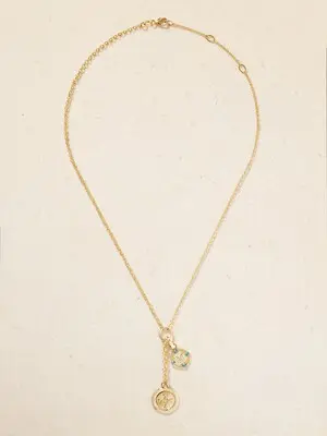 FOUNDRAE Internal Compass Reverie 18-karat Yellow Topaz And Diamond Pendant Necklace