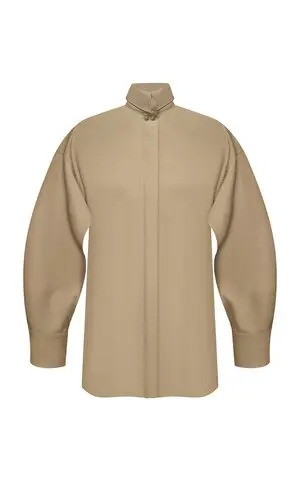 DI STAVNITSER Milena Cotton-blend Shirt - Neutral