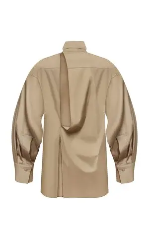DI STAVNITSER Milena Cotton-blend Shirt - Neutral