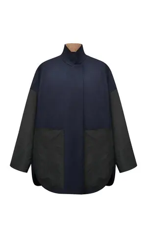 DI STAVNITSER T Shirt Wool-blend Coat - Navy
