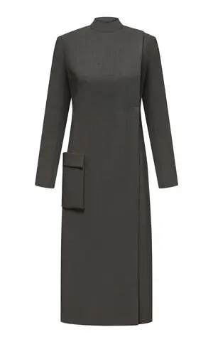 DI STAVNITSER Safari Wool Midi Dress