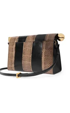 Jacquemus Le Sac Rond Carré Mixed-leather Clutch