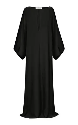 DI STAVNITSER Scandal Silk Maxi Dress Black