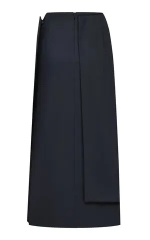 DI STAVNITSER Gentleman Wool Maxi Skirt - Navy