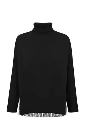 DI STAVNITSER Fringe Cashmere-wool Top