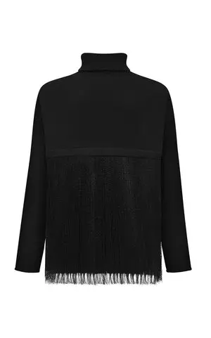 DI STAVNITSER Fringe Cashmere-wool Top