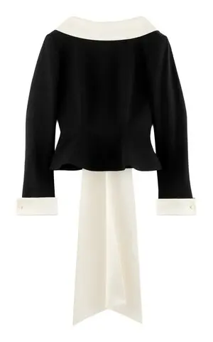 Arakii Wide Cuff Blazer Top - Black